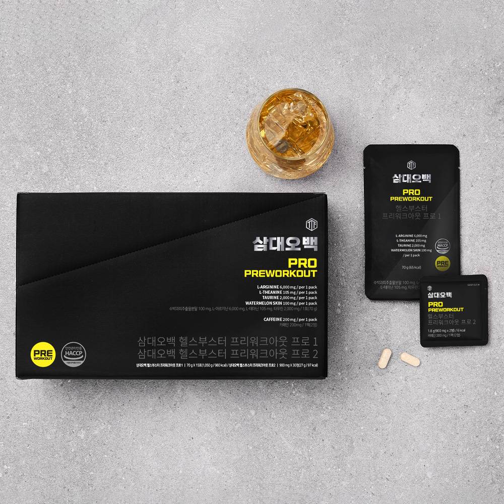 삼대오백 프리워크아웃 프로 헬스부스터 70g x 15포 | 삼대오백 | 히티 | Hity